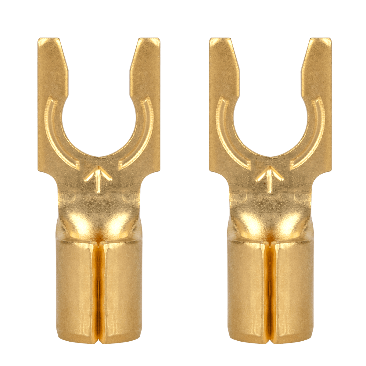 AudioQuest 1014 Spade Connectors – Fits 1/4" Binding Posts (Supports up ...