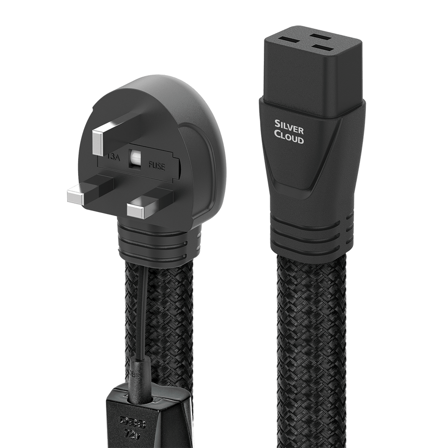 AudioQuest 1m Silver Cloud Power Cable - 1 x C13 > 1 x 3-Prong Wall Plug