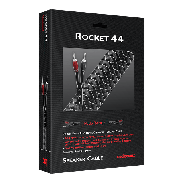 AudioQuest 8' Rocket 44 Full-Range Speaker Cable w/ SureGrip 500 ...